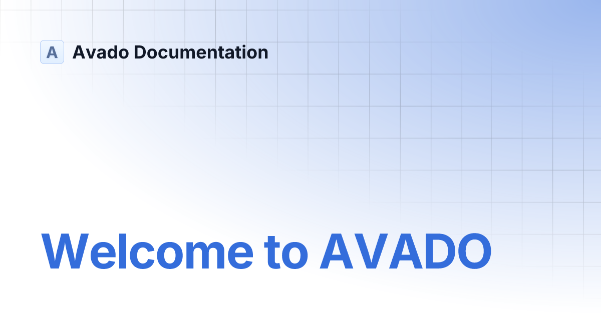Welcome to AVADO | Avado Documentation